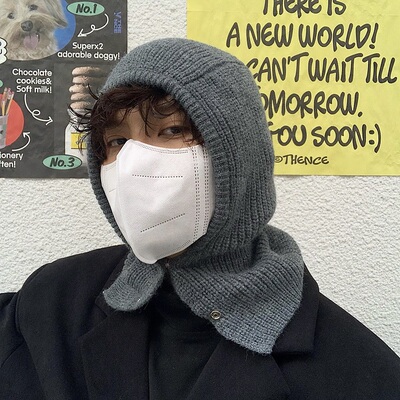 街头针织套头帽子男巴拉克拉法帽