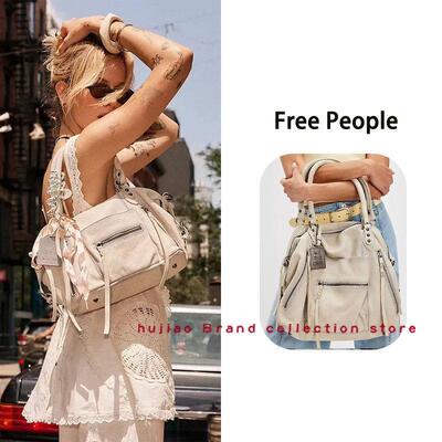 煳椒 Free People 新款做旧海盐白手提包单肩包机车包斜挎包