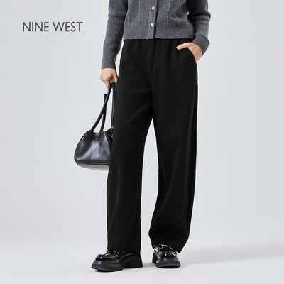 NINEWEST/玖熙2025年秋季休闲松紧腰长裤子NW53K25793