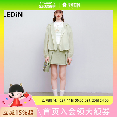 乐町短款连帽衬衫女夏季上衣C1CAF2236