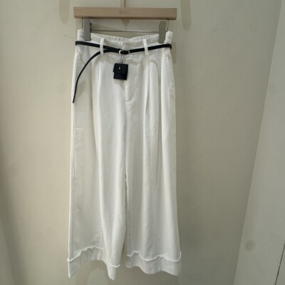 本涩宽折边九分裤F1797C02