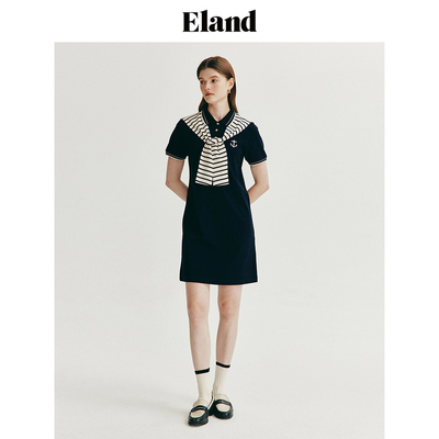 Eland衣恋polo连衣裙女裙子EEOME24E03