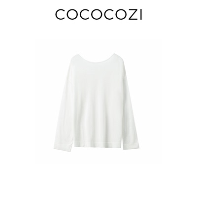 COCOCOZI莱塞尔一字领宽松长袖上衣253CO507M