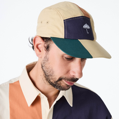 【法国】HELAS 25FA BLOCCHI CAP MULTICO多边形拼色五片帽帽子