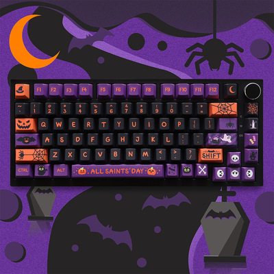 Halloween Keycaps万圣节主题键帽PBT材质原厂高度热升华129键