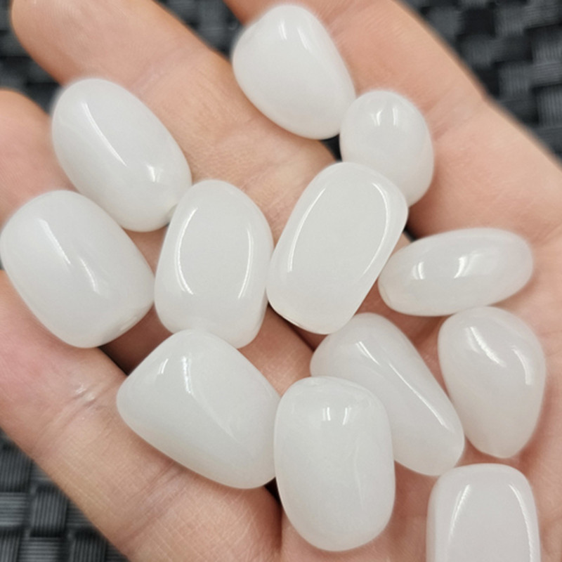 新疆和田白玉随型珠玉石散珠羊脂白金丝玉路路通裸石珠子饰品配件