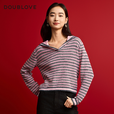 【海军小香风】条纹针织衫甜美