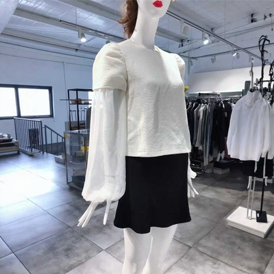 S-M穿 ROCHAS 时尚纱纱袖羊毛洋装外套 1355