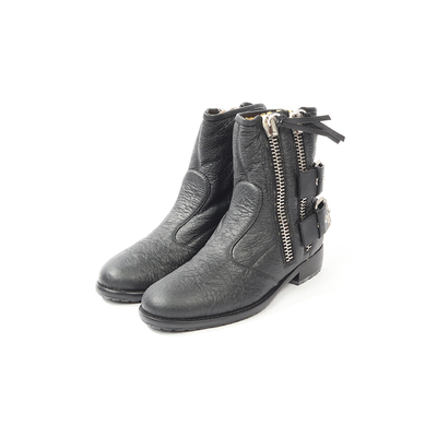 36码 GI0USEPPE ZA0NOTTI 双拉链羊羔皮毛一体靴 1630