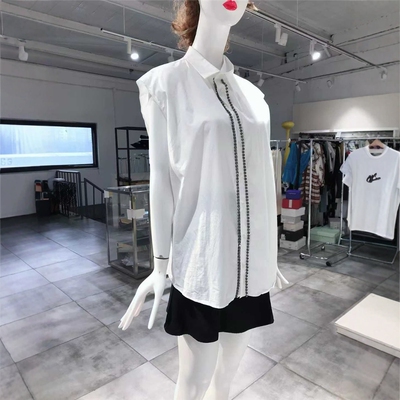 L-XL穿 N°21 百搭款翻领白色女装衬衫 620