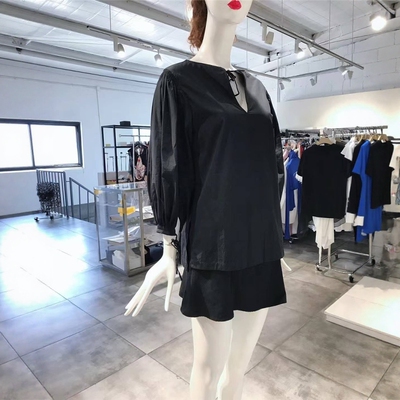 XS-S穿 JI0L SA0NDER 优雅泡泡袖时装衬衣 1388