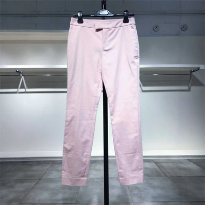 S-小M穿 RED VA 典雅粉色女士极简直筒休闲裤 650