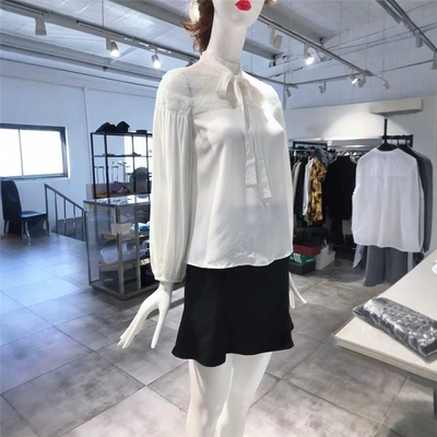 XS-S穿 RED VA 优雅蝴蝶结蕾丝女装衬衫 820