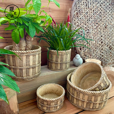 潮州15年老店创意藤编水泥花盆新