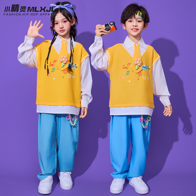 小学生运动会开幕式服装男女童班服儿童啦啦队演出服幼儿园表演服