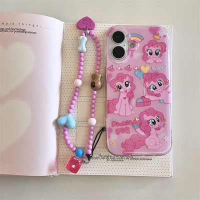 刘浩存ins同款可爱小马宝莉苹果13适用手机壳iphone16promax新款15promax双层14p少女心带链条全包12保护软套