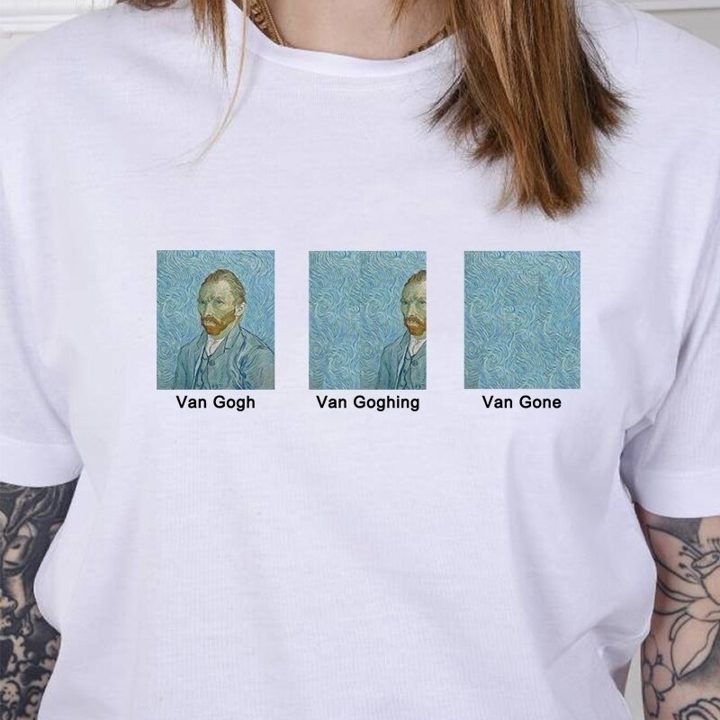 Van Gogh 梵高印象派Van Goghing Van Gone 2022 男女短袖T恤Ins