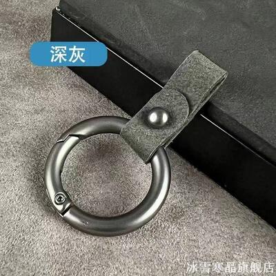 翻毛皮钥匙扣适用保时捷Taycan/Macan EV适用欧拉好猫/闪电猫翻毛
