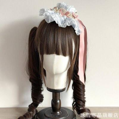 LittleFortune手作Lolita飘带发夹蕾丝小礼帽多色可选甜美头饰