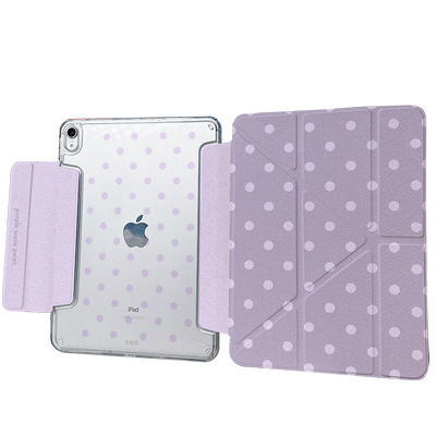 【无笔槽x带搭扣】ipadair6保护套适用苹果平板2024pro11透明华为matepad11.5s/10.8紫色3+y折2波点mini壳5/4