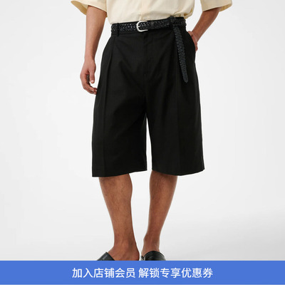 STUDIO NICHOLSON PANT - KNEE LENGTH 男装棉麻混纺宽松短裤