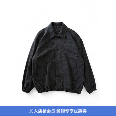 YOKO SAKAMOTO OVERSIZED BLOUSON 羊毛羊绒混纺夹克外套