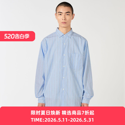 nanamica Collar Stripe 男女装高密度机能性面料复古条纹衬衫