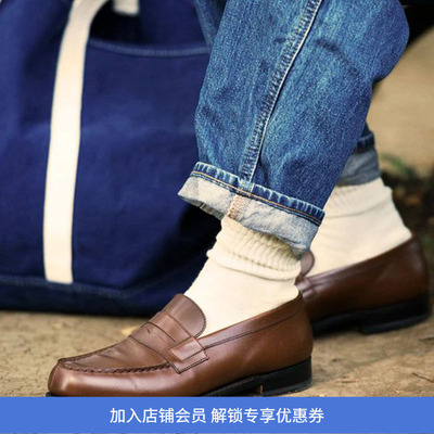 ROTOTO ORGANIC 日本奈良制美国有机棉无染色男女中帮袜子3双装