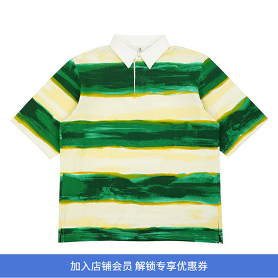 KHOKI油画印花短袖POLO衫