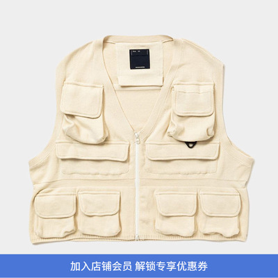 meanswhileV领拉链钓鱼马甲