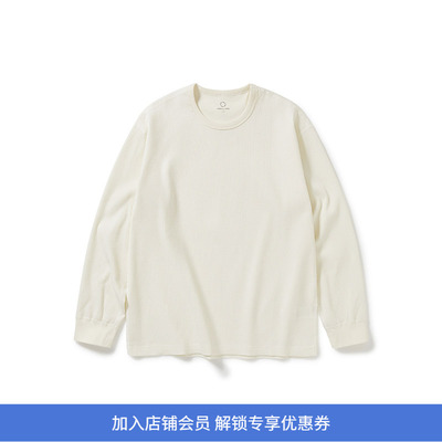 WHEELS and WIND 男女日本帝人机能性吸湿速干华夫格长袖圆领T恤