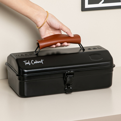 茶包收纳盒带盖防尘胶囊咖啡箱办公室茶水间桌面整理铁质收纳箱