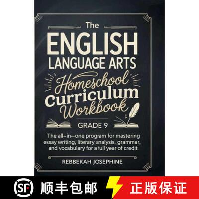 【3-4周达】精装 English Language Arts Homeschool Curriculum Workbook Grade 9: The All-in-One Program ... [9789371233682]
