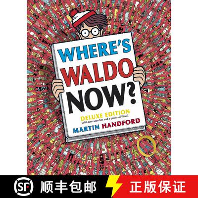 【3-4周达】精装 Where's Waldo Now?: Deluxe Edition with New Searches and a Poster of Woof! (A Hidden ... [9780763645267]