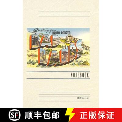 【3-4周达】Vintage Lined Notebook Greetings from Badlands, North Dakota [9798385430666]
