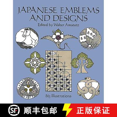 预订 Japanese Emblems and Designs: 863 Motifs [9780486281841]