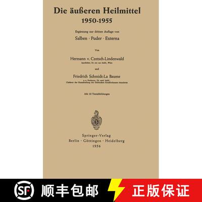 【3-4周达】Die AEusseren Heilmittel 1950-1955: Salben - Puder - Externa [9783540020028]