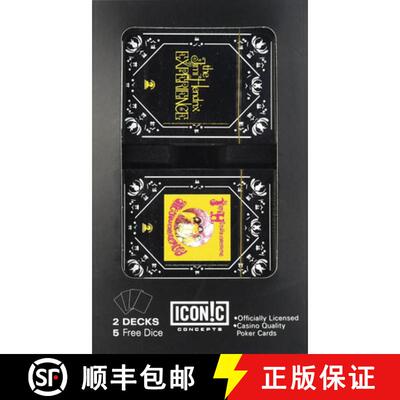 【3-4周达】Jimi Hendrix Double Deck Playing Card Set with Dice [9781540006400]