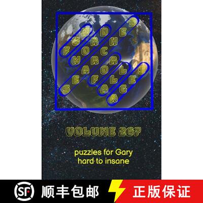 【3-4周达】Fun Word Searches for All Ages Volume 267: Puzzles for Gary - Hard to Insane [9781387361304]