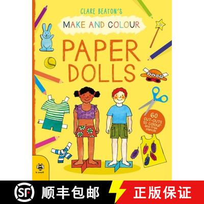 【3-4周达】Make & Colour Paper Dolls: 60 Cut-Outs to Colour and Free Stencils [9781912909285]