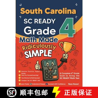 【3-4周达】South Carolina SC READY Grade 4 Math Made Ridiculously Simple: A Comprehensive 4th Grade G... [9798903504534]