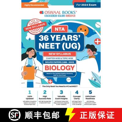 【3-4周达】Oswaal NEET (UG) 36 Years Chapter-wise Topic-wise Solved Papers Biology For 2024 Exams ( N... [9789359585314]