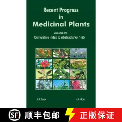预订 精装 Recent Progress in Medicinal Plants, Volume 26: Cumulative Index to Abstract Vols 1-25 [9781933699165]