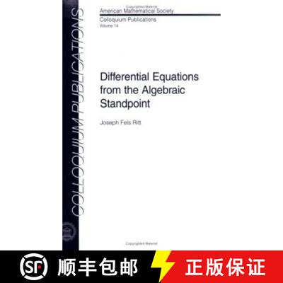 【3-4周达】Differential Equations from the Algebraic Standpoint [9780821846056]