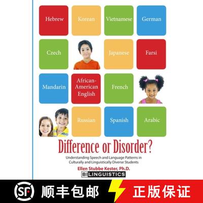 【3-4周达】Difference or Disorder: Understanding Speech and Language Patterns in Culturally and Lingu... [9780692254585]