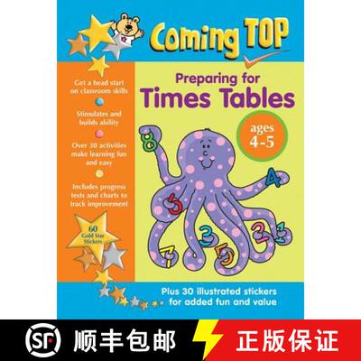 【3-4周达】Coming Top Preparing for Times Tables Ages 4-5: Get a Head Start on Classroom Skills - Wit... [9781861476869]