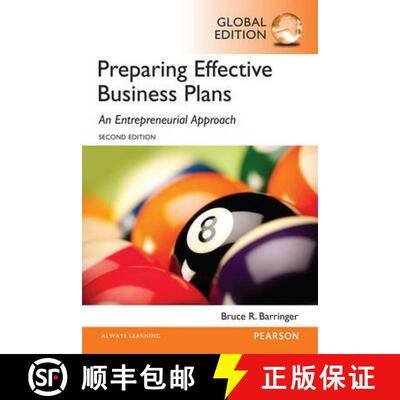 【3-4周达】Barringer: Preparing Effective Business Plans: An Entrepreneurial Approach, Global Edition [9781292059334]