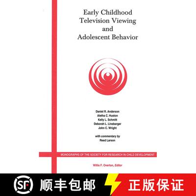 【3-4周达】Early Childhood Television Viewing And Adolescent Behavior The Recontact Study [Wiley心理学] [9780631229223]