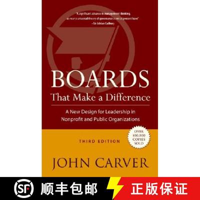 【3-4周达】Boards That Make A Difference: A New Design For Leadership In Nonprofit And Public Organiz... [9780787976163]
