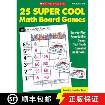 【3-4周达】25 Super Cool Math Board Games: Easy-To-Play Reproducible Games That Teach Essential Math ... [9780590378727]